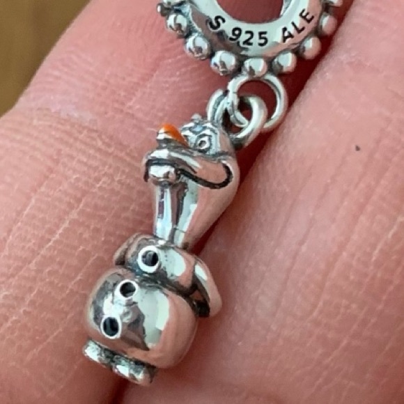 Jewelry | Nwot Disney Frozen Olaf Dangle Charm Featuring Round Cubic ...